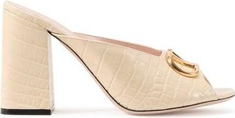 Valentino Mules en cuir croco