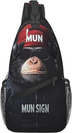 Generic Cool Monkeys Wear Turbans and Hats Sac &agrave; bandouli&egrave;re Sac &agrave; bandouli&egrave;re Sac &agrave; dos de voyage Sac &agrave; dos &agrave; bandouli&egrave;re pour homme Sac &agrave; dos de randonn&eacute;e