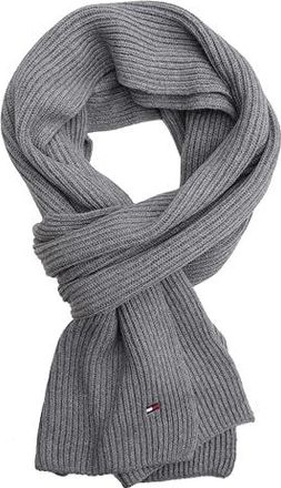 Tommy Hilfiger &Eacute;charpe tricot&eacute;e en coton, cachemire, gris chin&eacute;