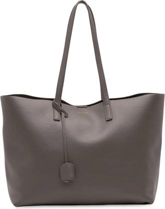 Saint Laurent Shopper - Large Leather East West Shopping Tote - Gr. unisize - in Grau - für Damen