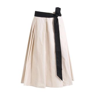 Max Mara Femme, Jupes, Blanc, Taille: 38 FR Smmbaschi Midi Skirt
