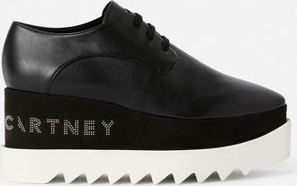 Stella McCartney Elyse Logo Platforms, Woman, Black, Size: 38h