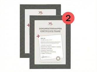 Walther Design Bilderrahmen grau, 21x30 cm 2er Pack Home Holzrahmen HO130DD