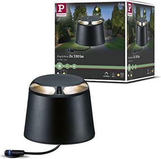 Paulmann Beleuchtungssystem Plug&Shine LED-Bodenaufbauleuchte 3 W Warm-Wei&szlig; 93917 Anthrazit 2er Set