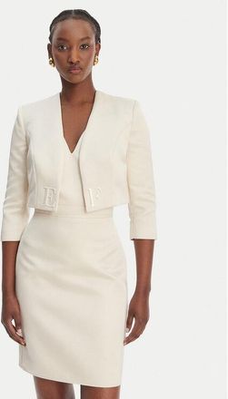 Elisabetta Franchi Coctailkleid TB-001-61E2-V550 &Eacute;cru Regular Fit