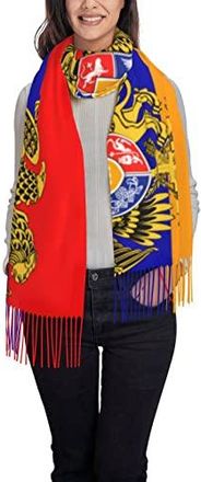 Generic Emblème National Arménien Écharpe Femme Classique Étole Châle De Femme Doux Gland Écharpe