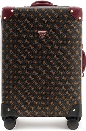 Guess Trolley Latona 18 in 8-Wheeler Brown Logo Dunkelbraun 46cm