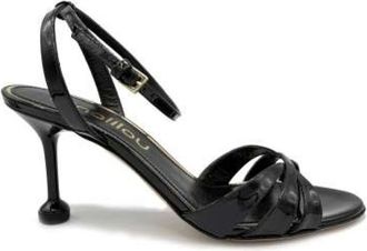 Ninalilou Femme, Chaussures, Noir, Taille: 40 EU Sandale Effet Miroir