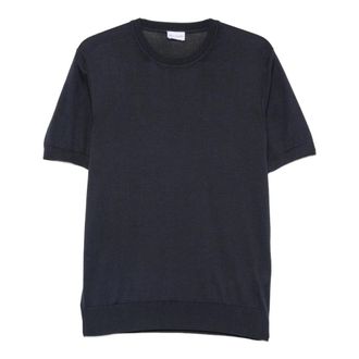 Pal Zileri T-shirt en m&eacute;lange de soie - Homme - Tops - Bleu - Taille: L