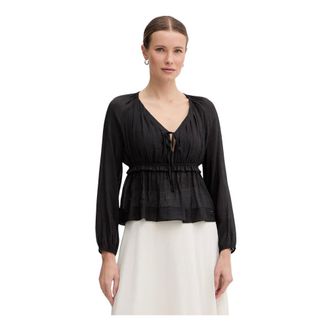 Gaud&igrave; Damen, Blusen & Hemden, Schwarzk, LGr&ouml;&szlig;e