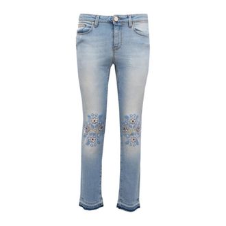 Pinko Skinny Denim Hose Made in Italy - - Jeans - Damen - Blau - W28
