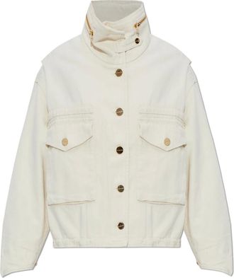 AllSaints Femme, Vestes, Beige, Taille: 36 FR Clay Denim Jacket
