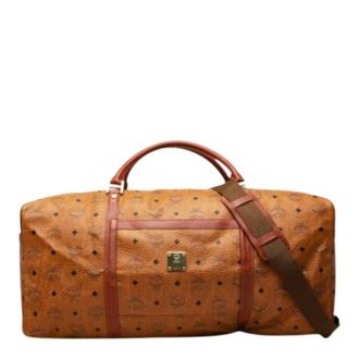 MCM Sac Boston Visetos Pre-owned - Femme - Pre-owned - Brun - Taille: ONE Size