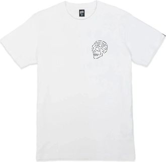 Deus Homme, Tops, Blanc, Taille: XL Venice Skull T-shirt