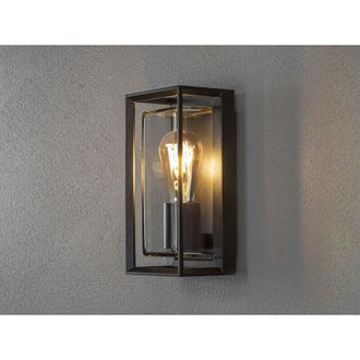 Konstsmide LED Au&szlig;enwandlaterne mit Bewegungsmelder, H&ouml;he 26cm, Alu Schwarz