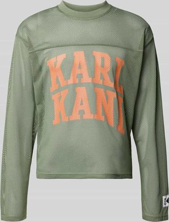 Karl Kani Longsleeve mit Label-Patch und Rundhalsausschnitt
