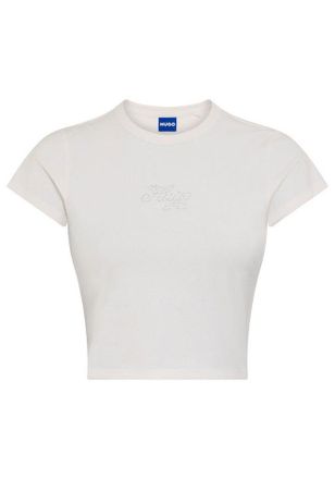 HUGO BOSS T-Shirt Dome Cropped Fit, mit Logoschriftzug