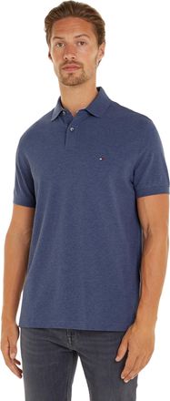Tommy Hilfiger Herren Poloshirt Kurzarm 1985 Regular Fit, Blau (Denim Heather), XS