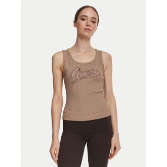 Guess Top W6YP30 K4380 Hellbraun Slim Fit