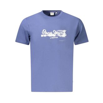Pepe Jeans London Homme, Tops, Bleu, Taille: M T-Shirt Graphique en Coton