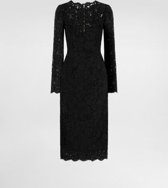 Dolce & Gabbana Cordonetto Lace Dress - Frau Kleider Schwarz 36