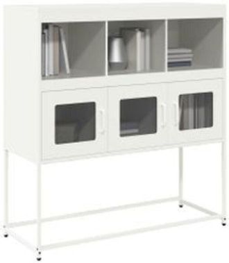 Les Tendances Buffet blanc 100,5x39x107 acier laminé à froid