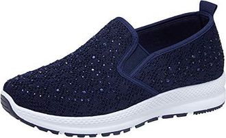 Generic Chaussures &agrave; enfiler pour femme - Baskets larges - Chaussures de marche pour femme - Avec amortissement - Antid&eacute;rapantes - Semelles &eacute;paisses - Chaussu