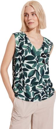 Street One Damen A344754 Sommer Bluse mit Print, cool Vintage Green, 40