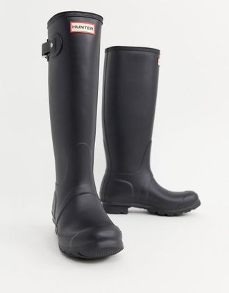 Hunter Bottes hautes en caoutchouc authentiques - Noir