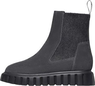 Voile Blanche Bottines en suède, Anthracite- 41