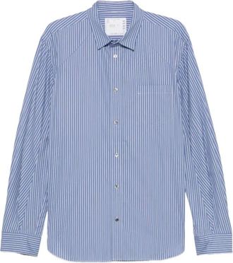 sacai Homme, Chemises, Bleu, Taille: M Poplin Shirt