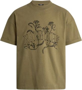 Balmain Homme, Tops, Vert, Taille: XL T-Shirt
