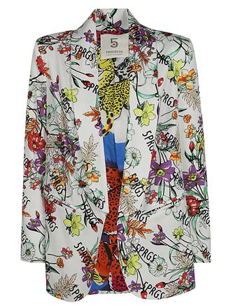 5 Progress Floral-Print Blazer - Cream