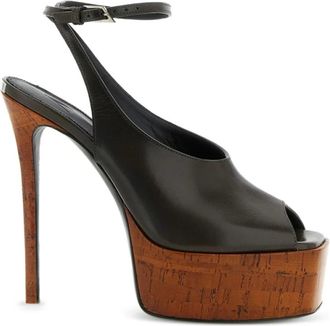 The Attico Femme, Chaussures, Vert, Taille: 38 1/2 EU Sandale Plateforme &agrave; Talons Aiguilles