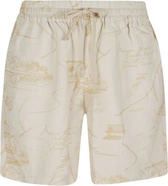 Maison Kitsun&eacute; Homme, Shorts, Beige, Taille: M Lightweight Shorts