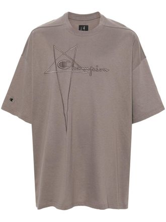 Champion t-shirt en coton &agrave; logo brod&eacute; - Gris