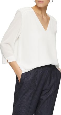 s.Oliver Chiffon-Bluse mit Smokdetails