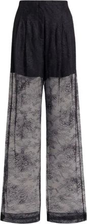 Alberta Ferretti Femme, Pantalons, Noir, Taille: 34 FR Sheer Lace Pantalons