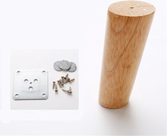 Generic 4er-Set M&ouml;belbeine aus Holz, 6-70 cm (2,36-27,56 Zoll), Sofaf&uuml;&szlig;e, Bettbeine aus massivem Gummibaumholz(15cm-Angled Legs)