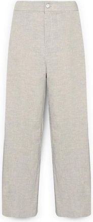Elena Miro Femme, Pantalons, Gris, Taille: 46 FR Chinos en m&eacute;lange de lin
