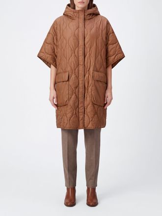 Woolrich Doudoune en nylon recycl&eacute; &agrave; capuche, manches courtes et longueur genou