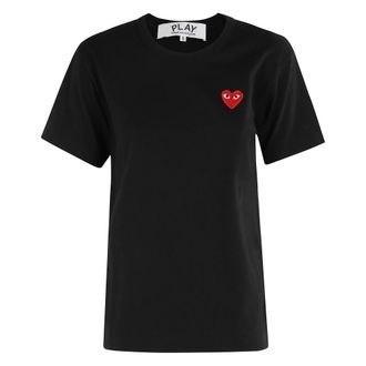 Comme Des Gar&ccedil;ons Femme, Tops, Noir, Taille: 40 FR T-Shirt Red Emblem