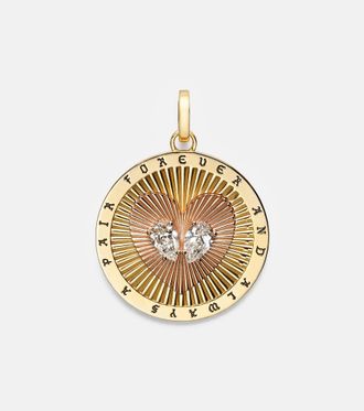Foundrae Collier True Love Forever A Pair en or 18 ct et diamants