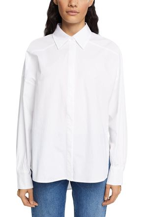 Esprit Damen 112EE1F311 Bluse, 100/WHITE, S