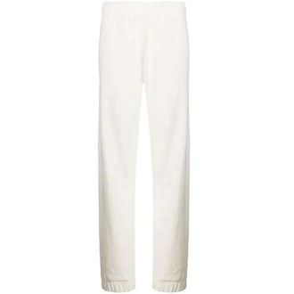 Ganni Femme, Pantalons, Blanc, Taille: 38 FR Pantalon de survêtement blanc brodé