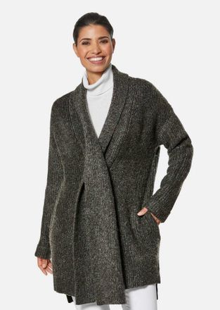 Madeleine Strickjacke Lange Strickjacke mit Glanz