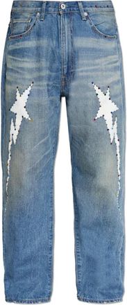 A Bathing Ape A Bathing Ape, Homme, Jeans, Bleu, Taille: M Jeans avec appliqu&eacute;s scintillants