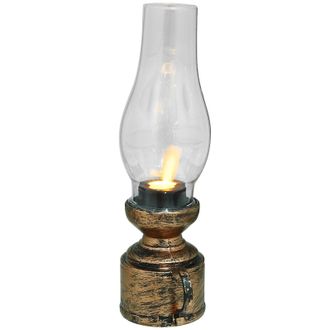 DOITOOL Elektronische Retro Petroleumlampe Vintage Design Sichere Nachttischlampe Tischdeko f&uuml;r Innenr&auml;ume Neujahrsfest Klassische Imitation &Ouml;llampe ohne Offe