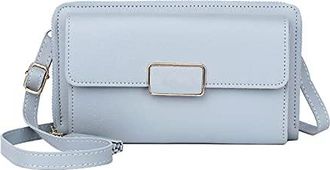 Generic Fashion Ladies Small Square Bag Messenger Bag Mobile Phone Bag Fashion Wallets For Men Fashion, bleu, Taille unique