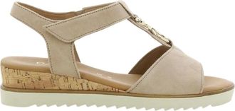 Gabor Femme, Chaussures, Beige, Taille: 35 1/2 EU Sandale compens&eacute;e
